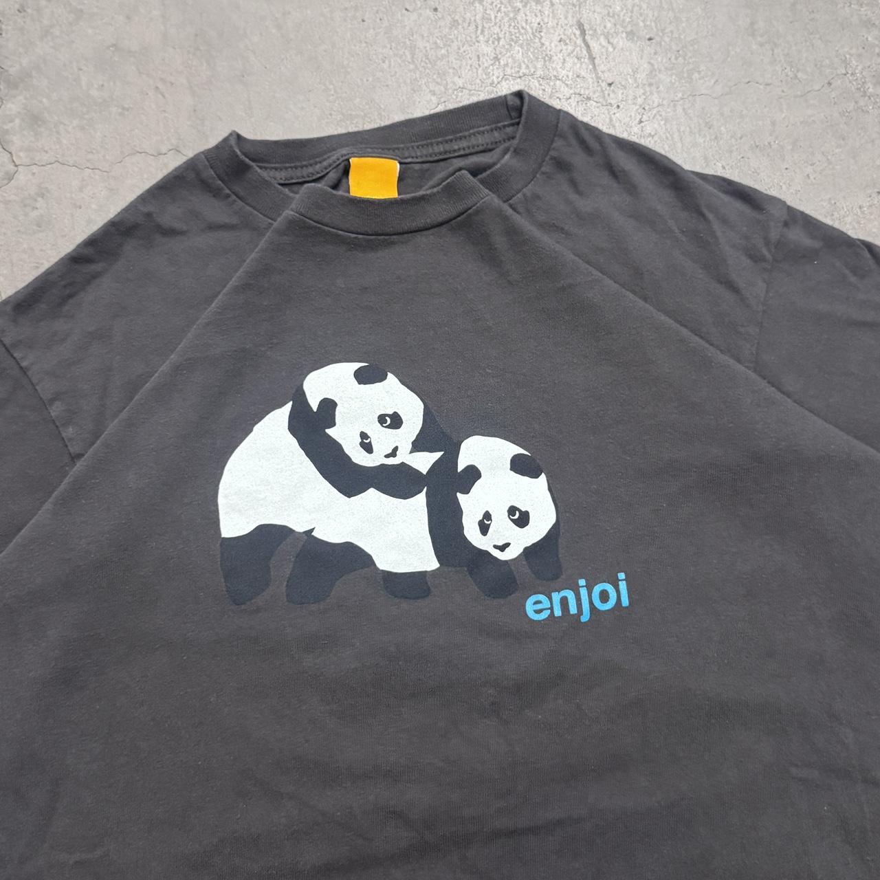 vintage y2k enjoi pandas humping skate tshirt grey... | Depop