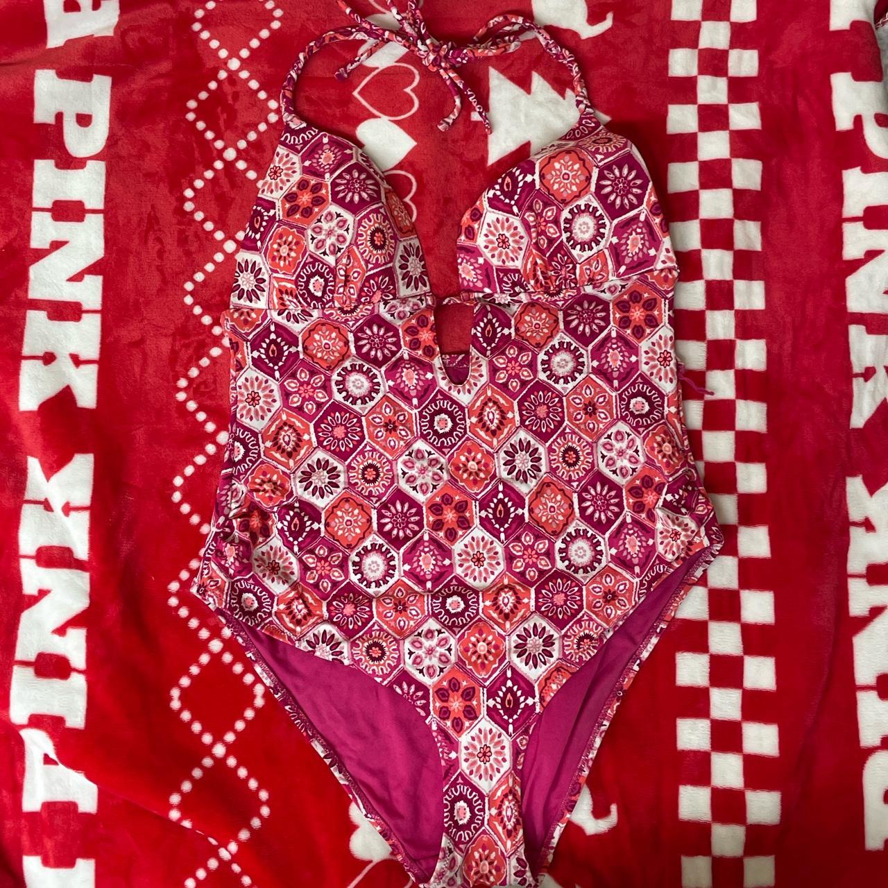 Retro Print Vintage One Piece Swimsuit 🩱 Double Depop