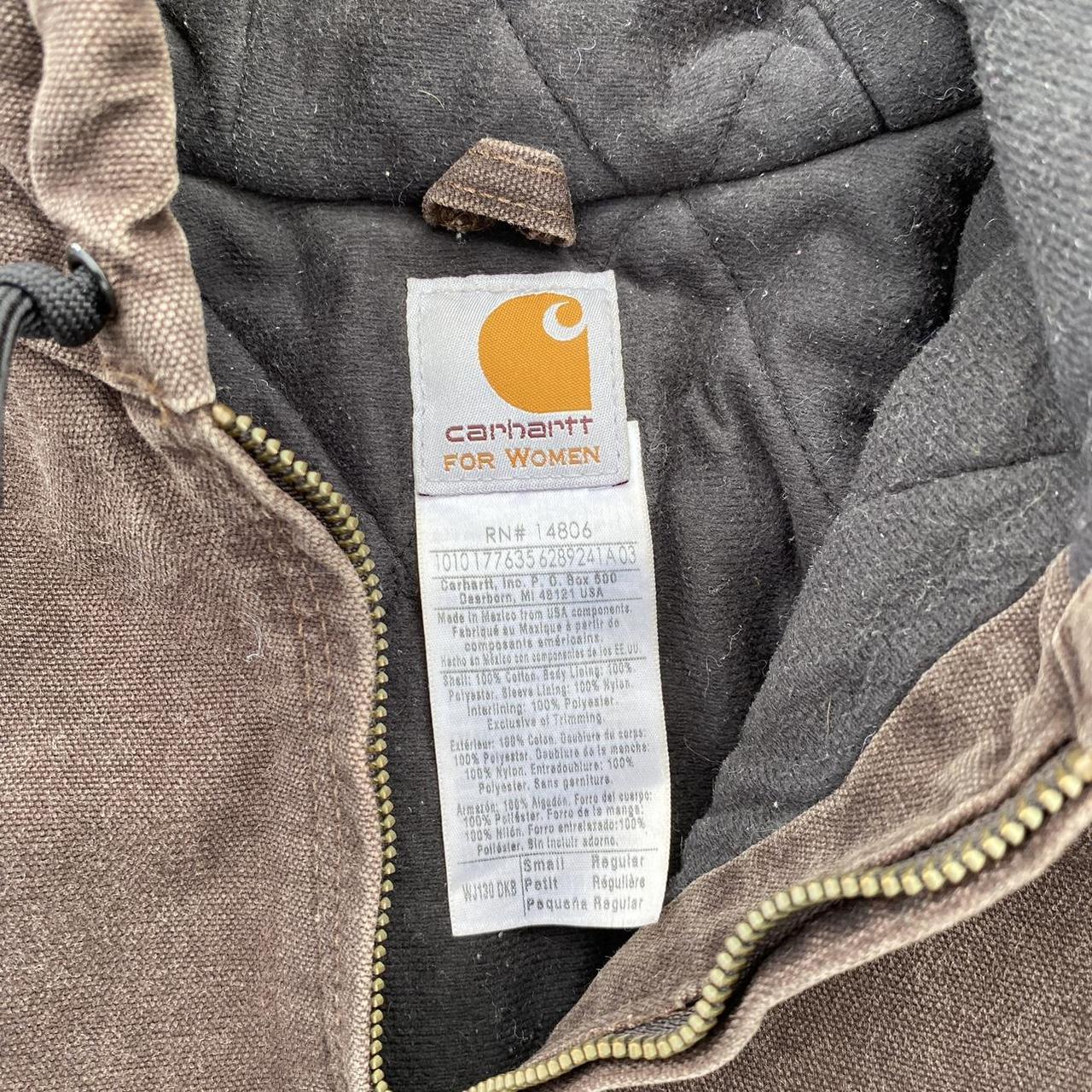 women’s carhartt J130 hooded work jacket size S... - Depop