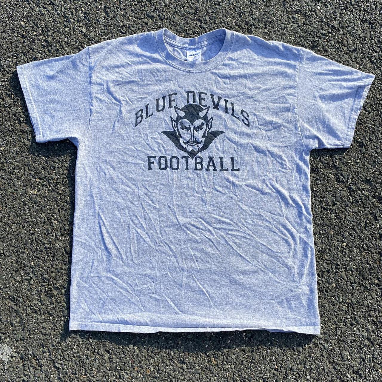 blue devils tee shirt size L condition 9/10 dm for... - Depop
