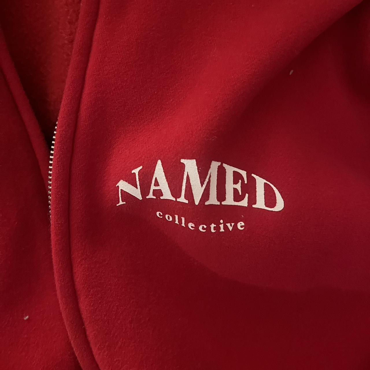 Named Collective Women's Red and White Hoodie | Depop