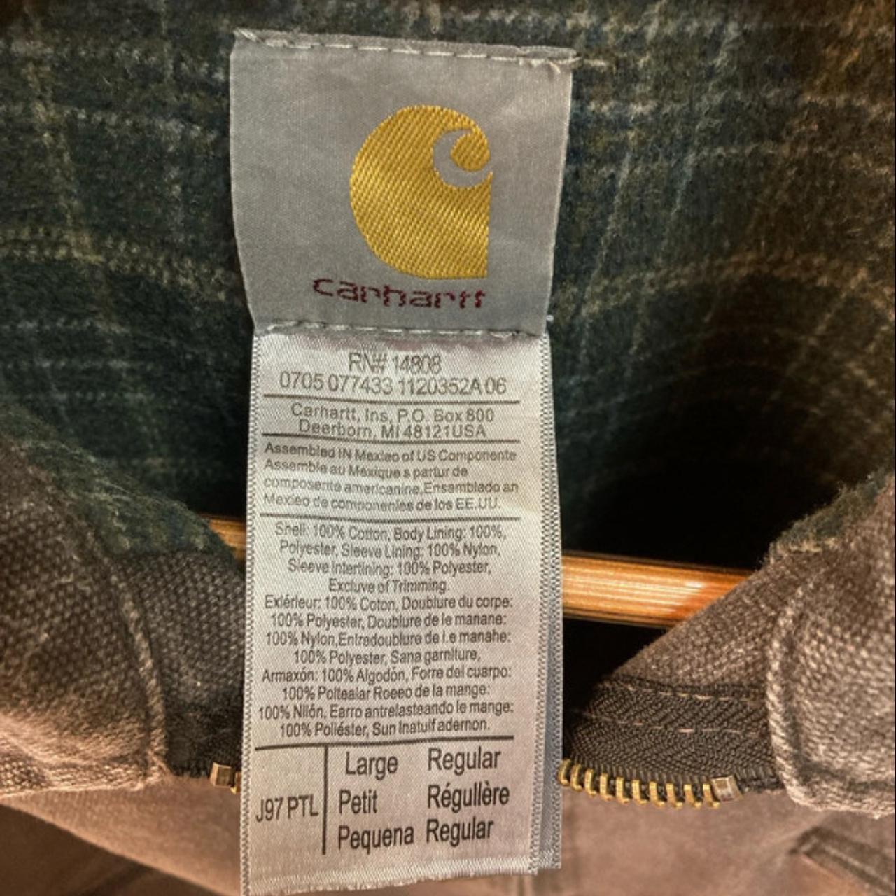 Vintage Carhartt Detroit Jacket J97 PTL Grey Men's... - Depop