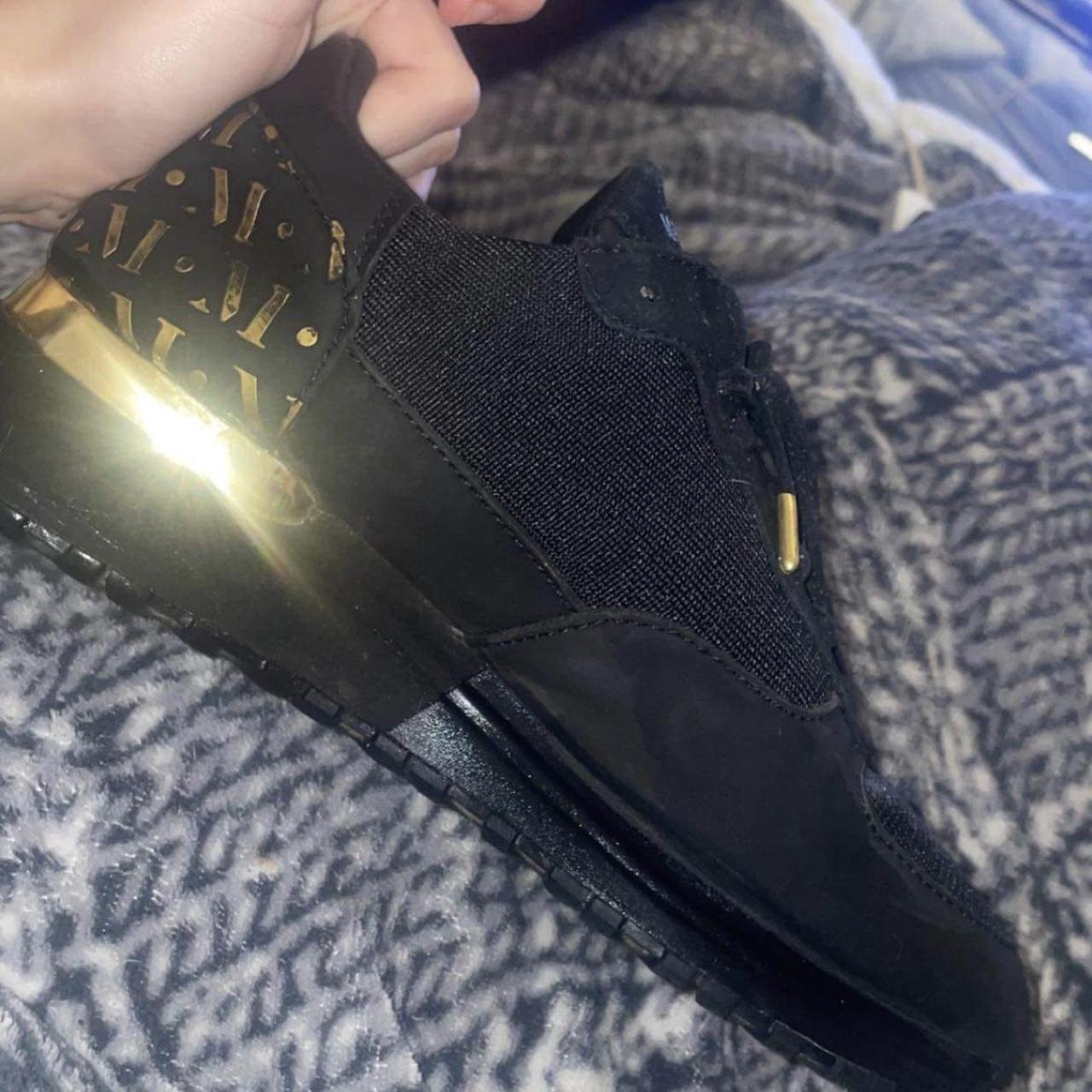 black and gold mallets worn twice comes with box... - Depop