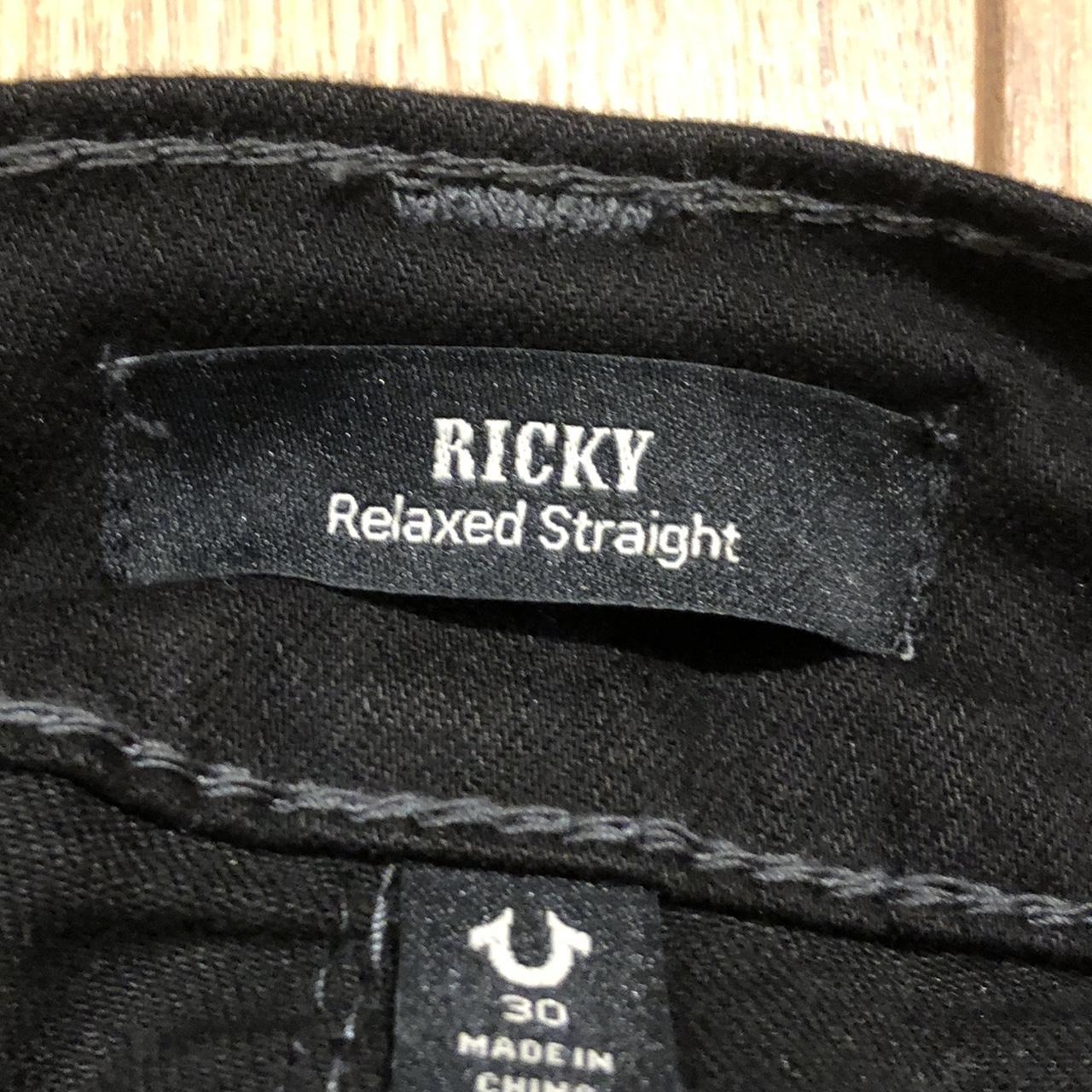 Black true religion Ricky jeans. Straight fit size... - Depop
