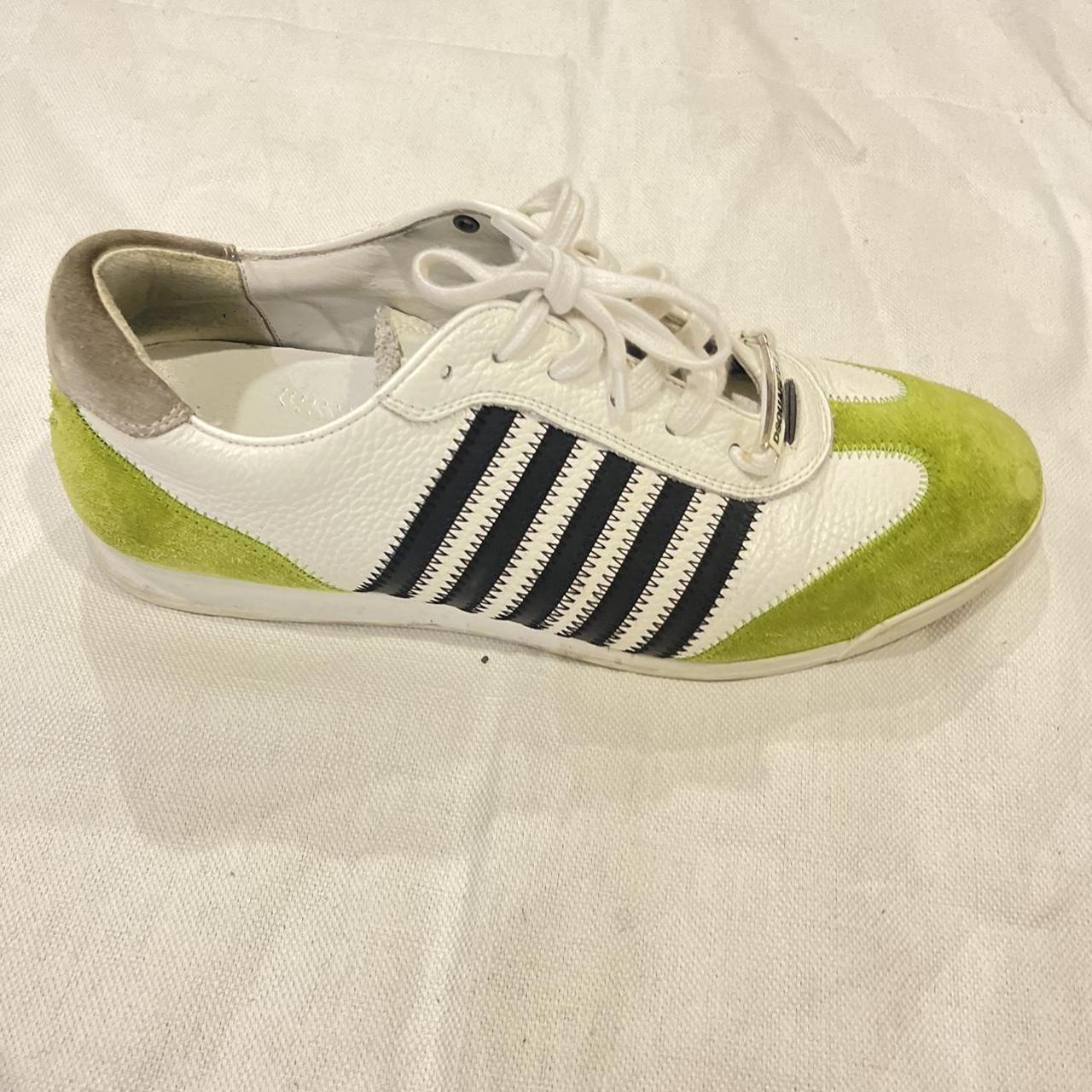 Dsquared2 Men's Green and White Trainers | Depop