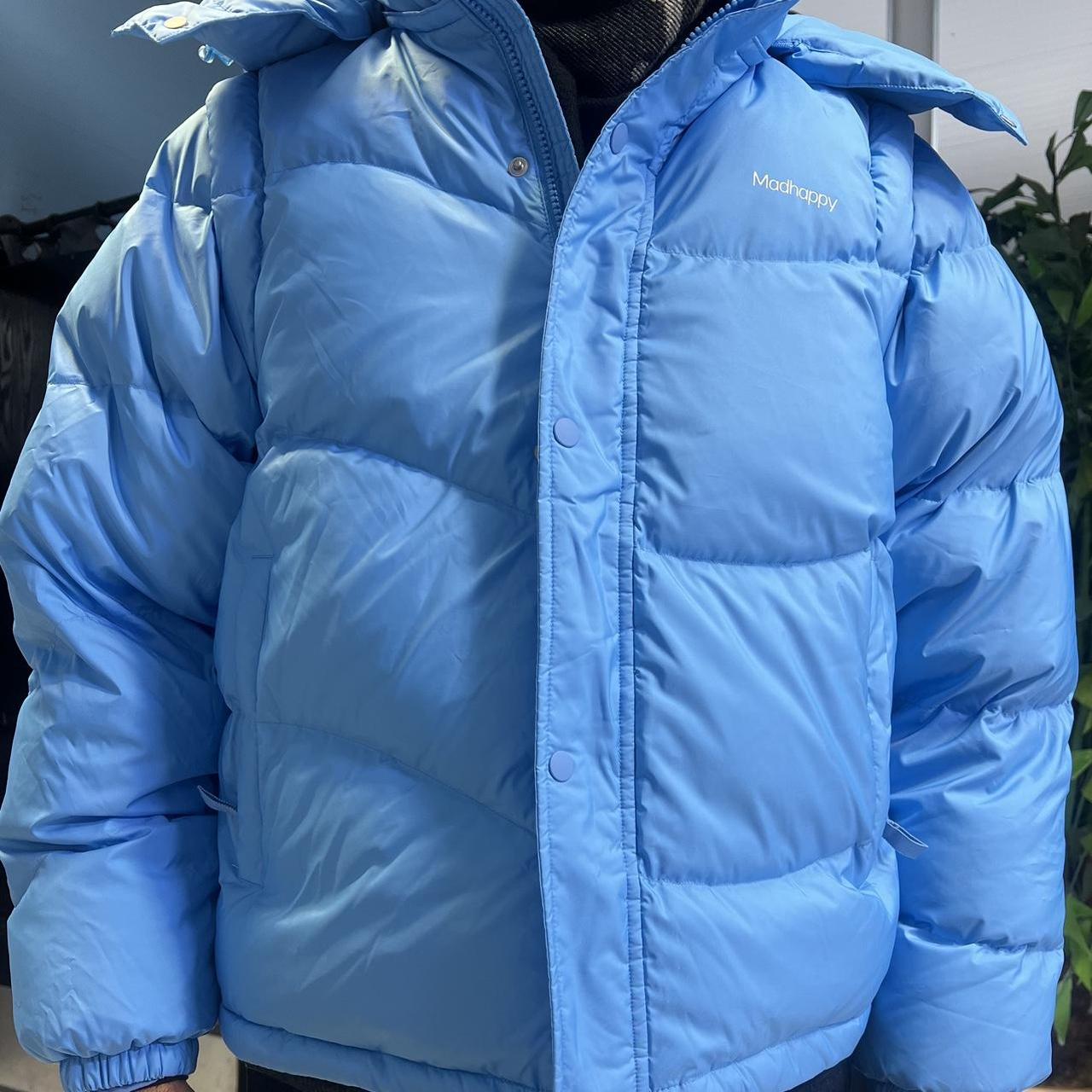 Madhappy cozy puffers in baby blue. Size... - Depop