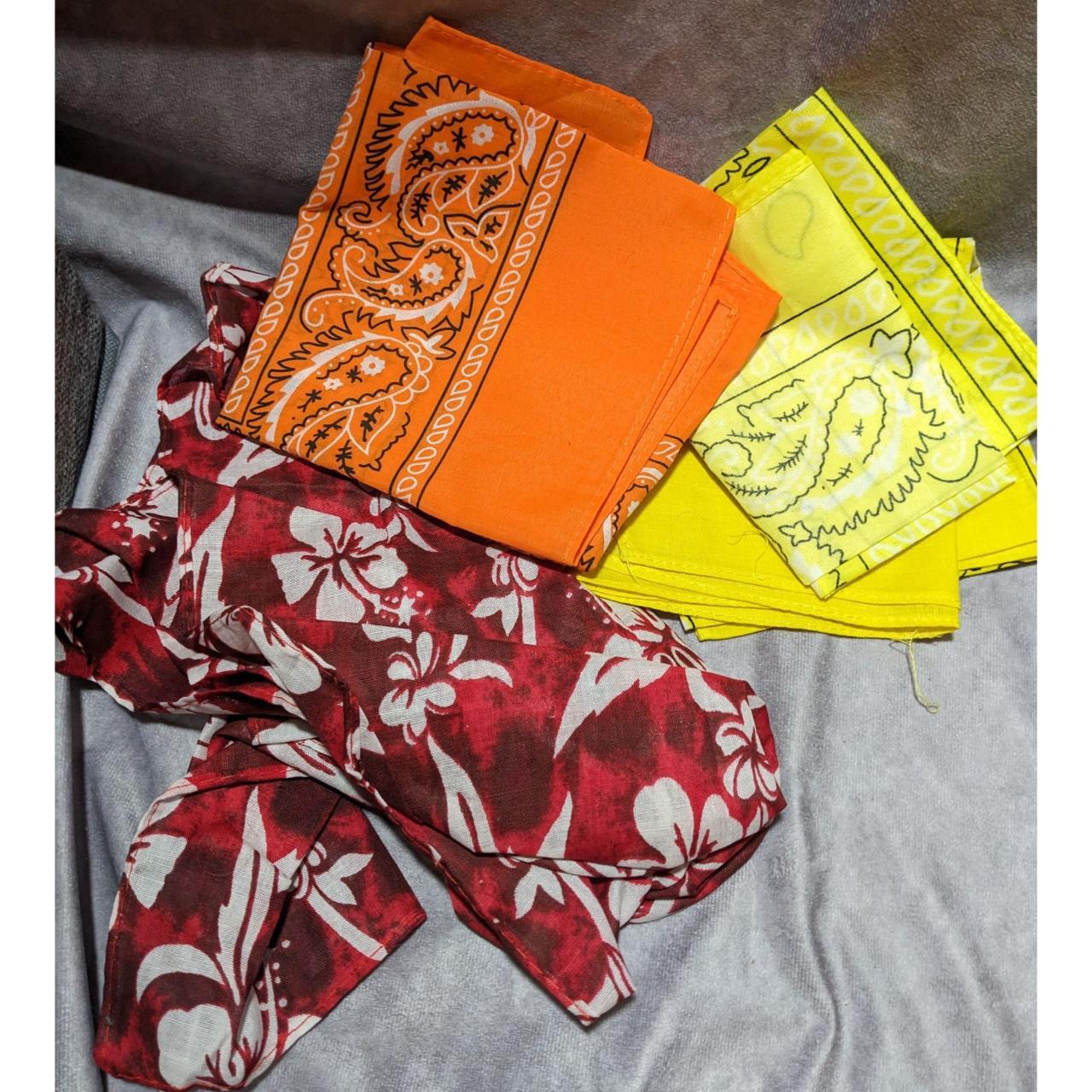 Bandana bundle. Bundle of 4 bandanas: 21 x 21 inch... - Depop