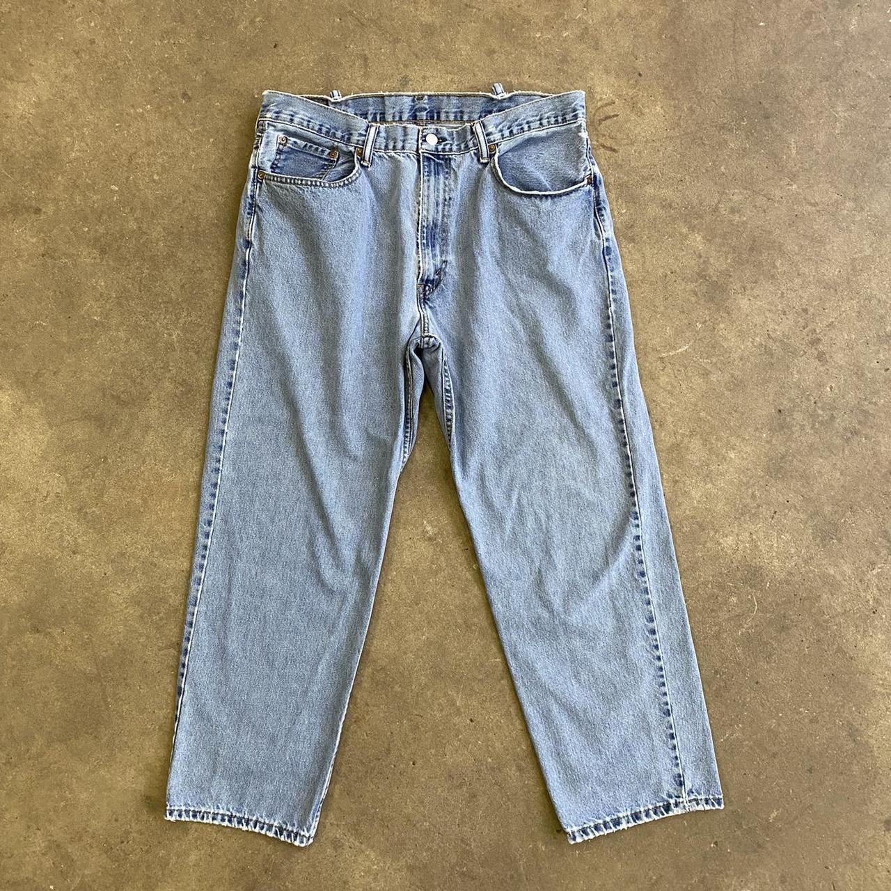 Vintage Levi’s 550 Relaxed Fit Washed Worn Blue... - Depop
