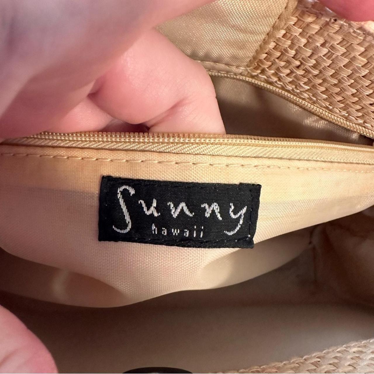 Sunny Hawaii Vinatge Straw Palm Trees Woven Bag... - Depop