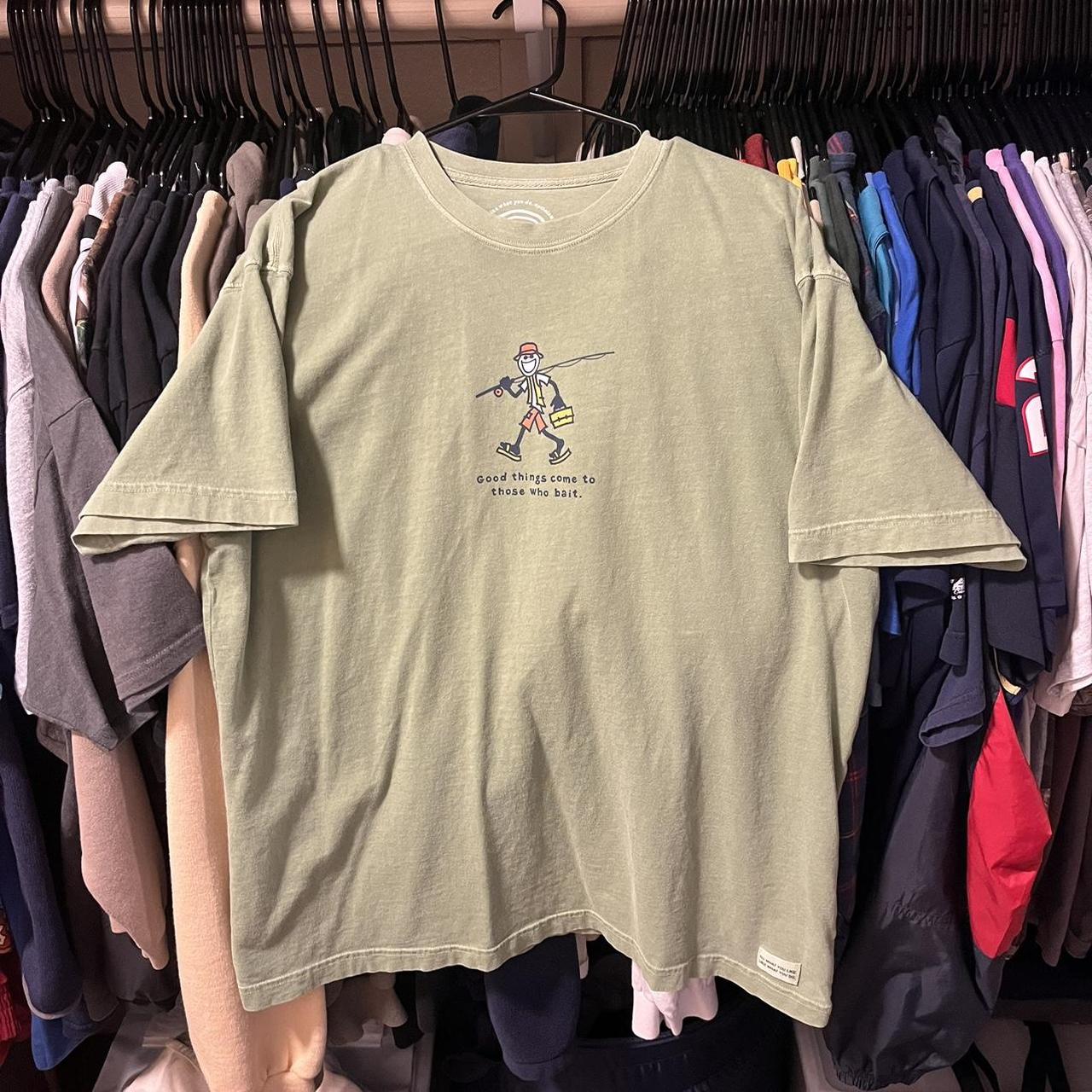 Life is Good Fishing Tshirt Size: L Flaws: None... - Depop