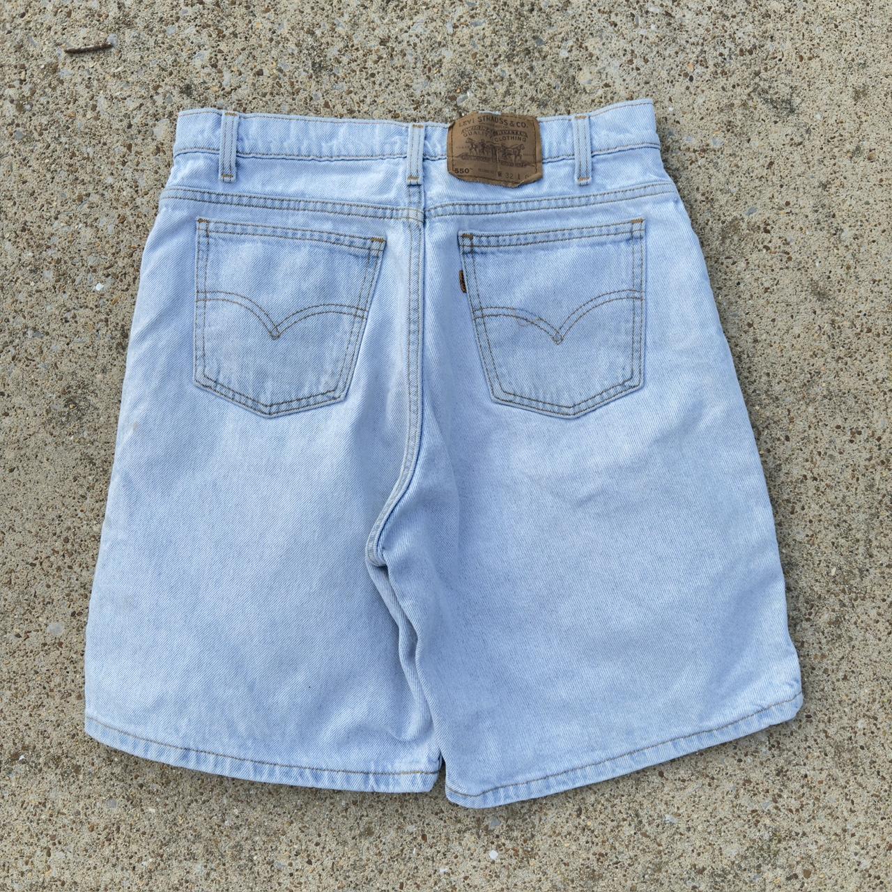 Vintage 90s Light Blue Levis 550 Jean Shorts Jorts... | Depop