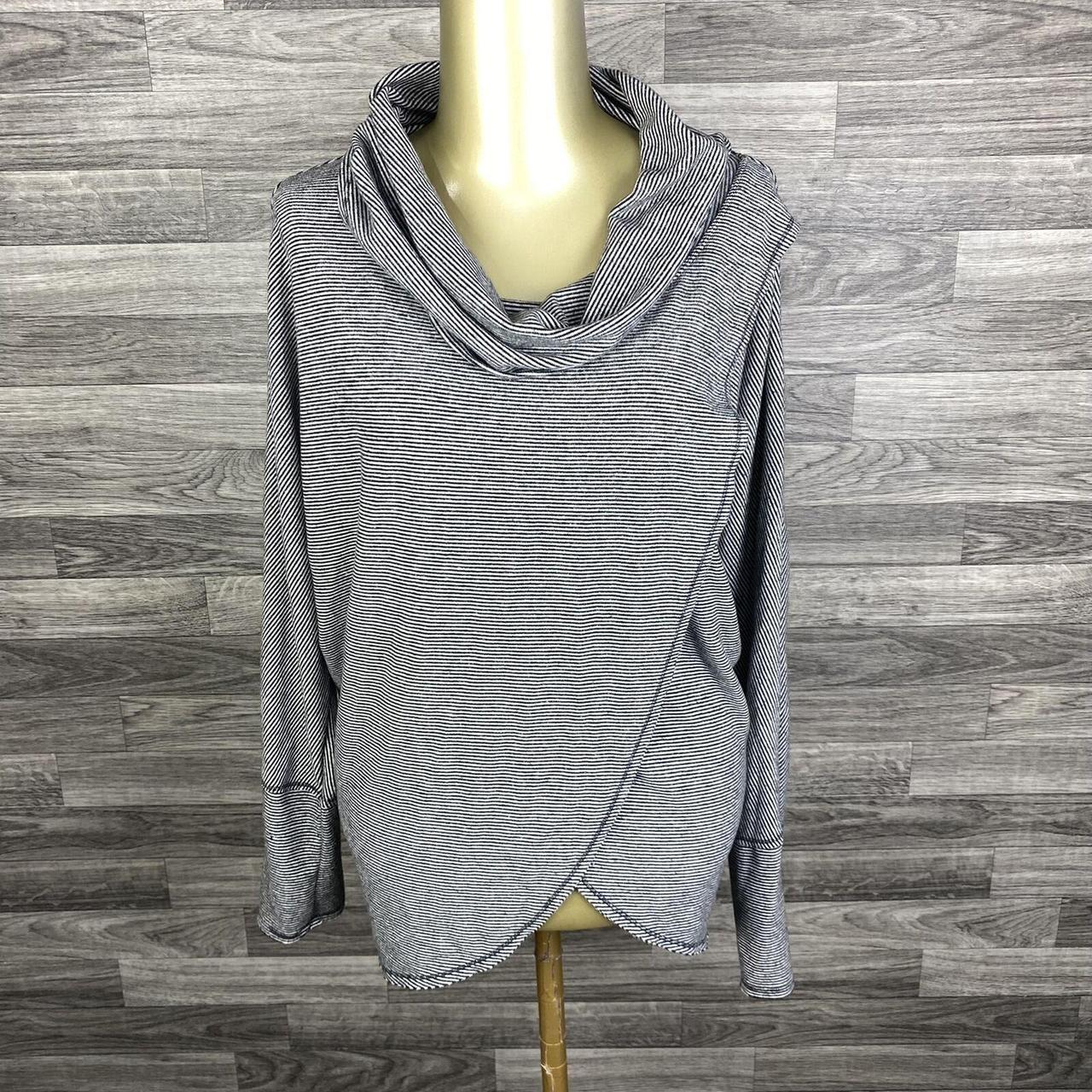 CALVIN KLEIN Turtle Neck Stretch Black Striped... - Depop