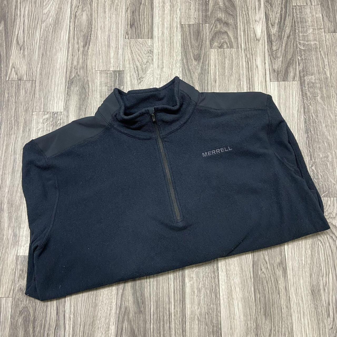 MERELL 1/4 Zip Mock Neck Long Sleeve Black Fleece... - Depop