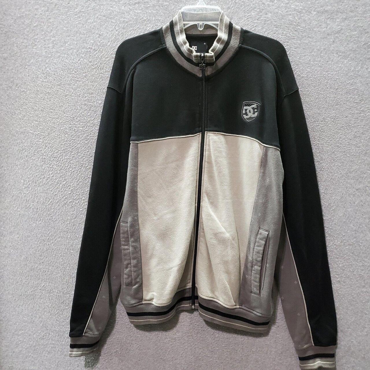 DC Shoes Men Jacket Large Gray Colorblock Y2K Logo... - Depop