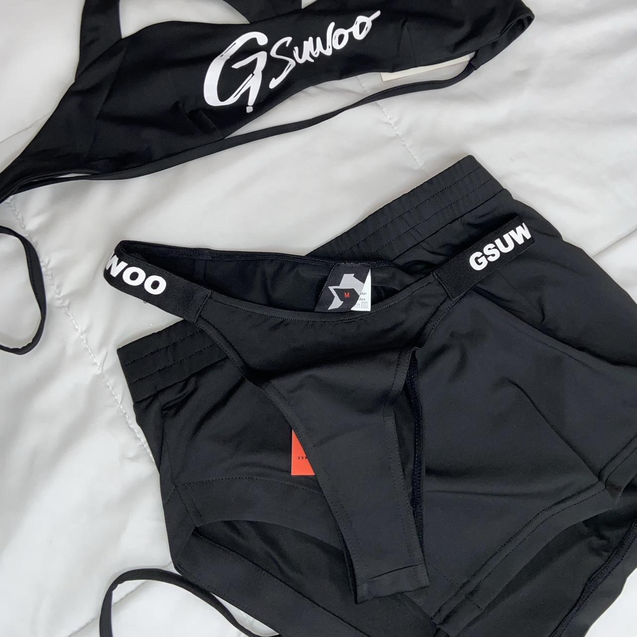 GSUWOO Black 3 Piece Skirt, Top & Thong. NWT Never... - Depop