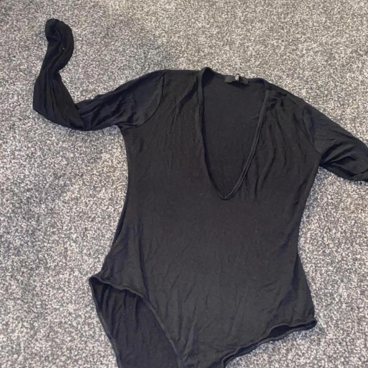 Missguided Women's Black Bodysuit | Depop