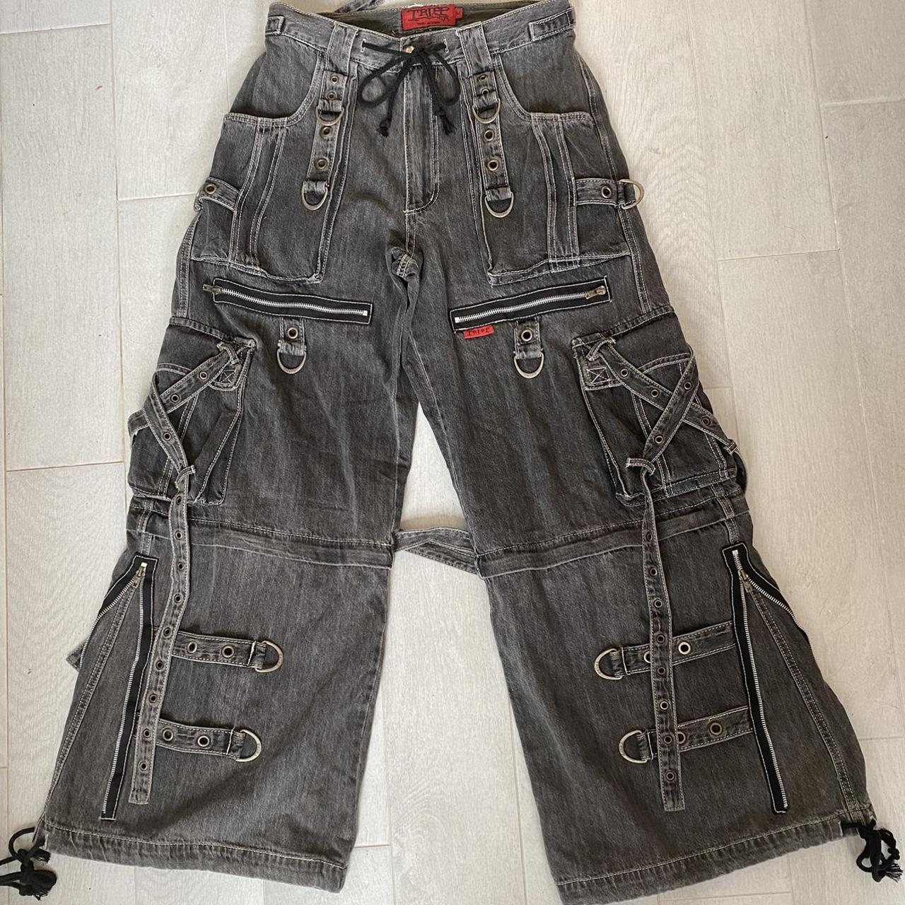 Tripp NYC Men's Black and Grey Jeans | Depop