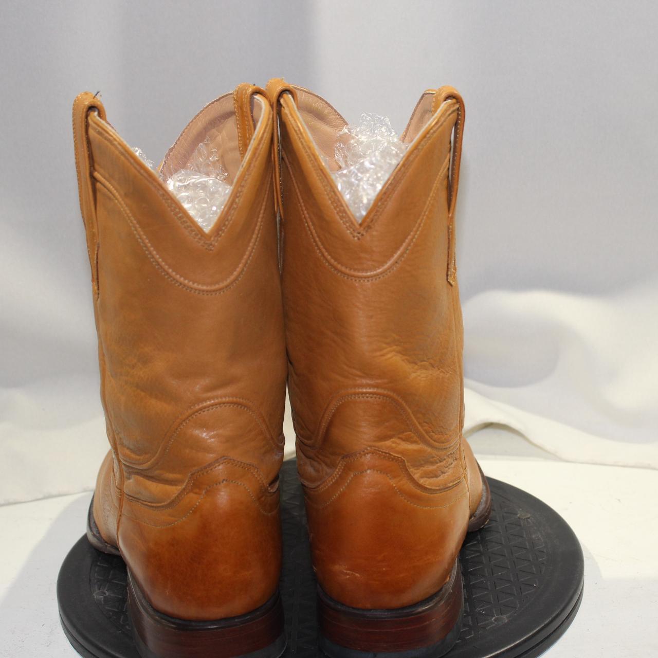 mens western boot, Tecovas, light brown leather,... - Depop