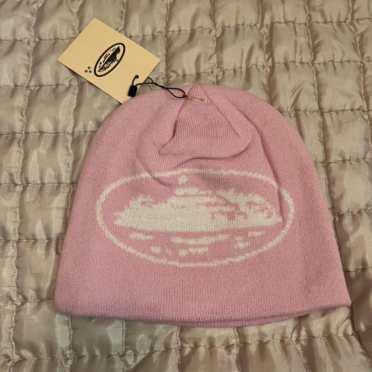 Pink Cortiez skully/hat Brand new Never worn - Depop