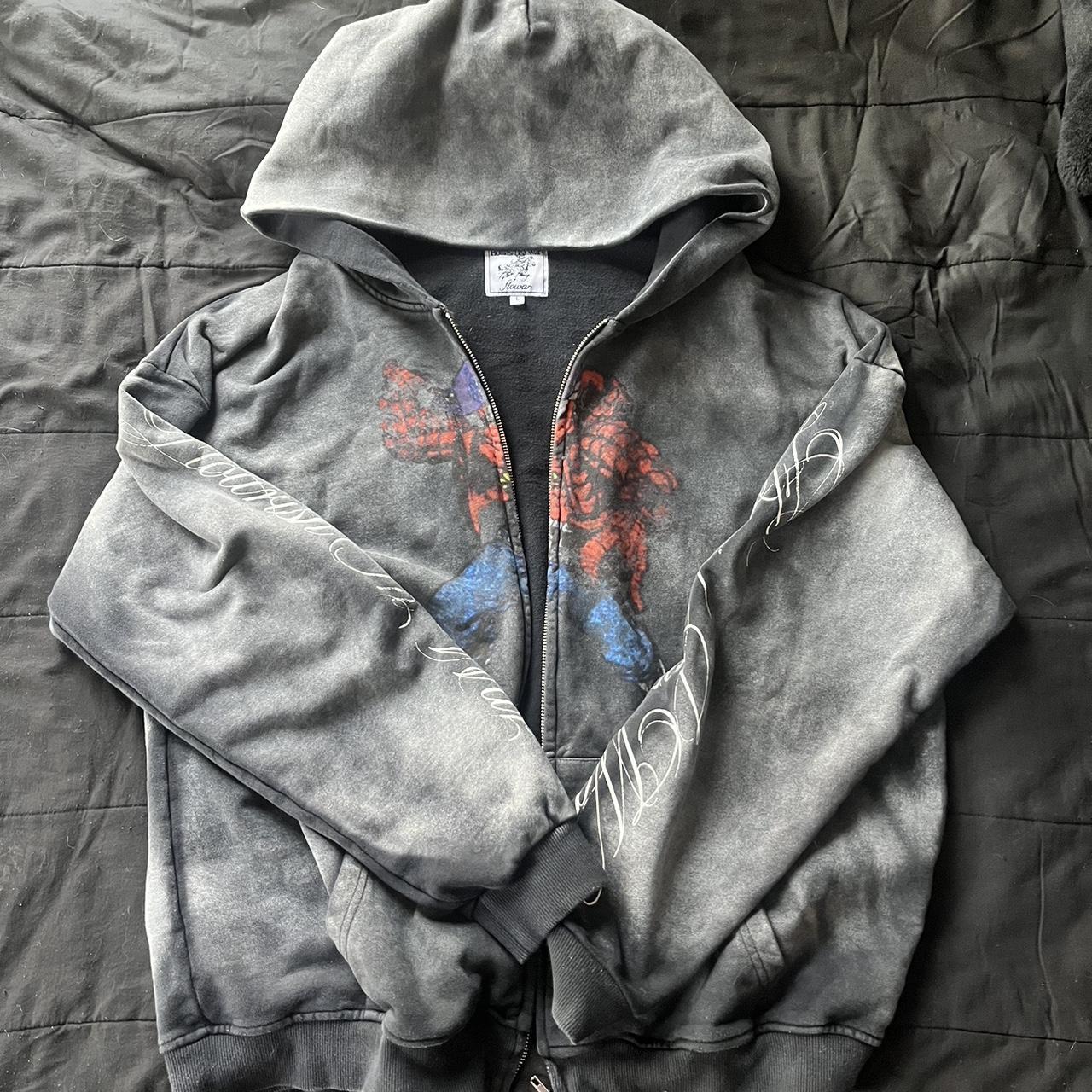 flowar.la zip up size large fits a lil... | Depop