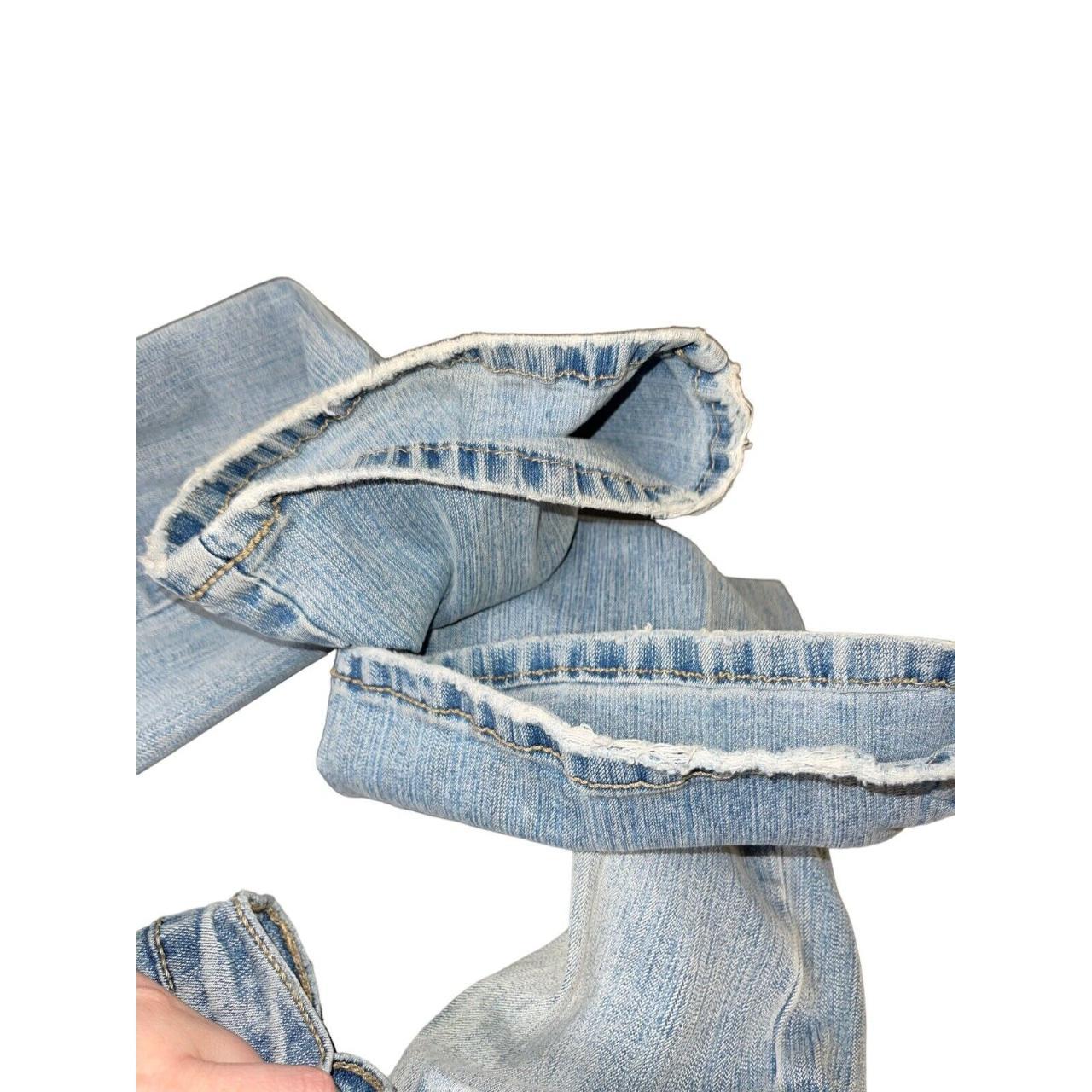 Vintage R4R Rave Flare Jeans. Size 7. Light Wash... - Depop