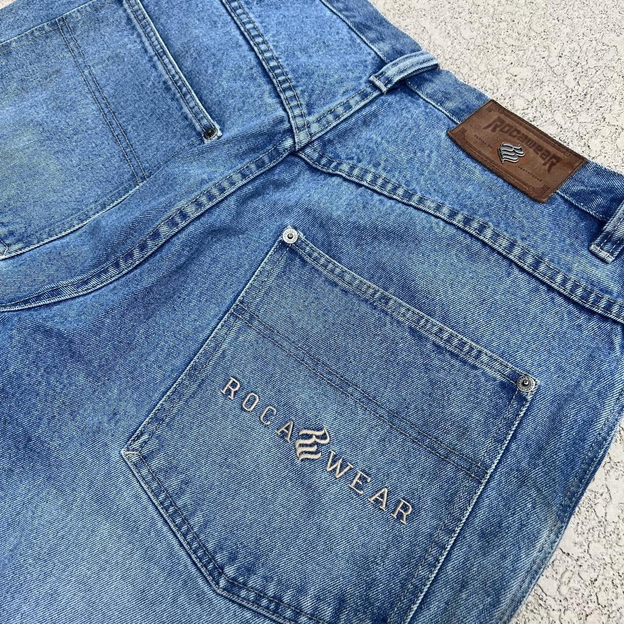 Y2K Rocawear embroidered denim Good condition with... - Depop