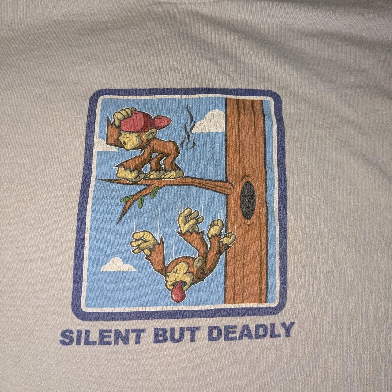 Y2K Monkey skate funny shirt -tagged 2XL -boxy... | Depop