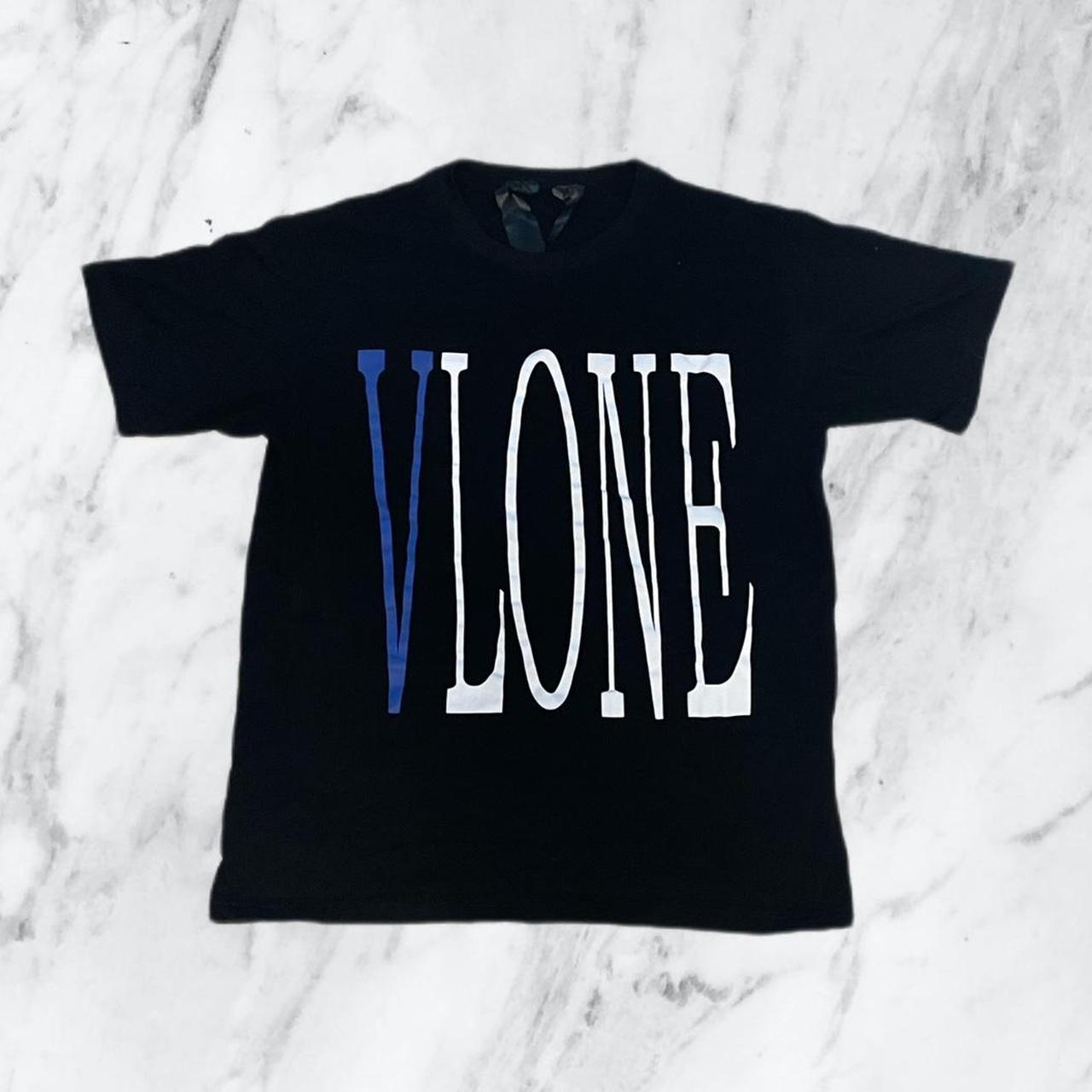 Blue and black V-lone shirt 👕 size on last pic 📸 Dm... - Depop