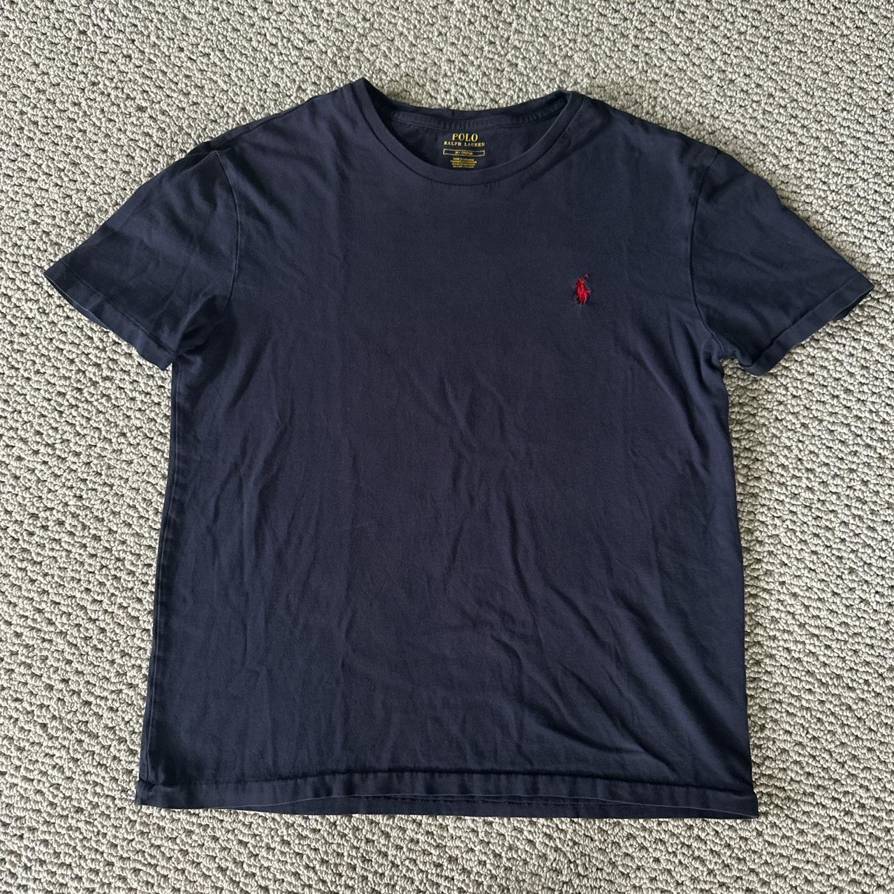 Polo Ralph Lauren navy blue short sleeve women’s tee - Depop