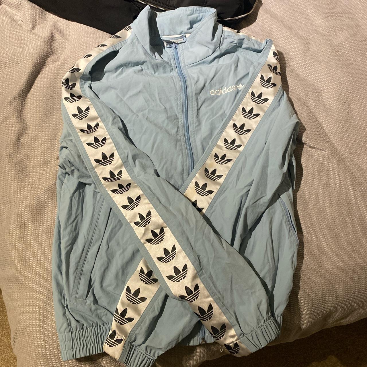 Vintage Adidas TNT jacket Rare baby blue colour... - Depop