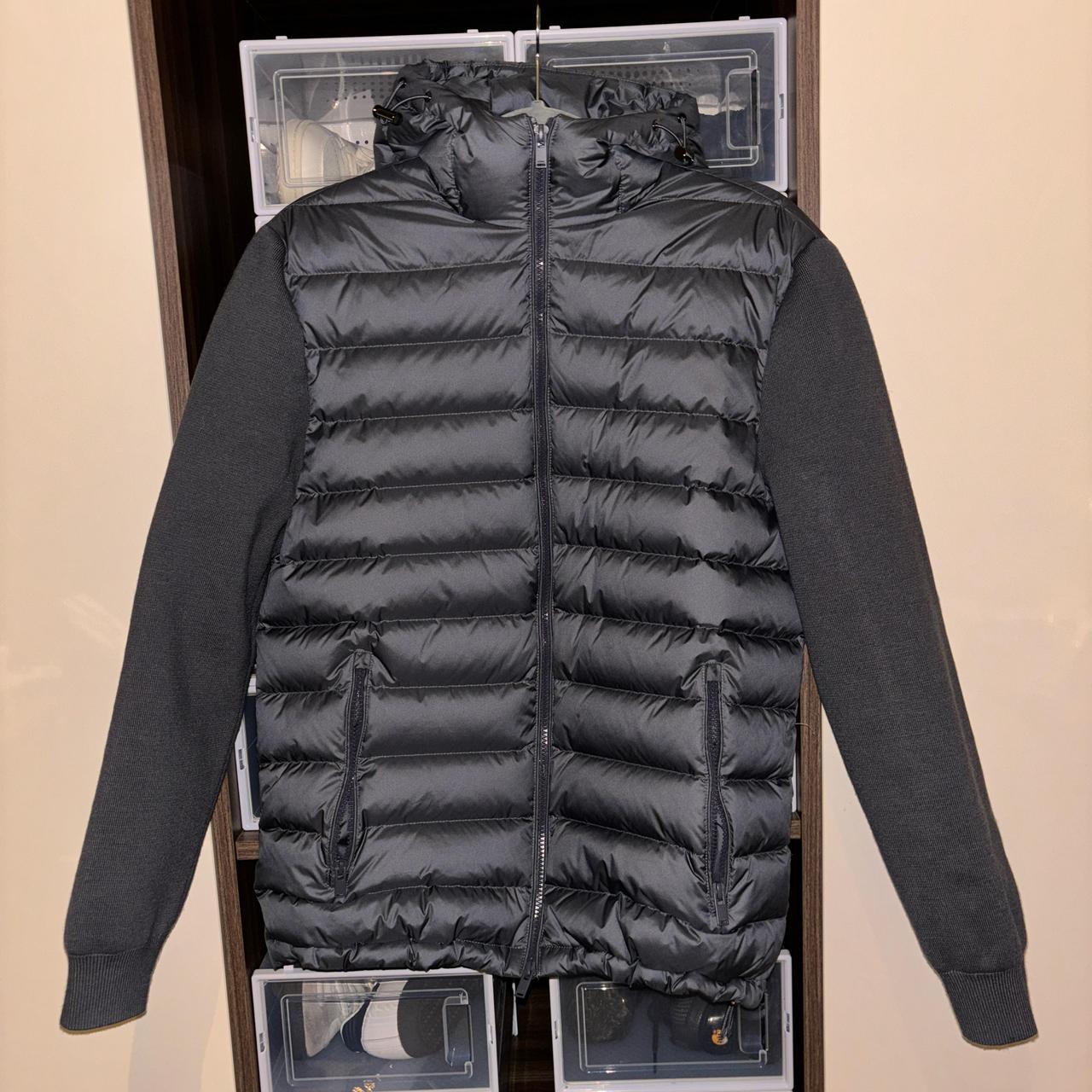 ARNE Grey hybrid puffer jacket Size small In brand... - Depop