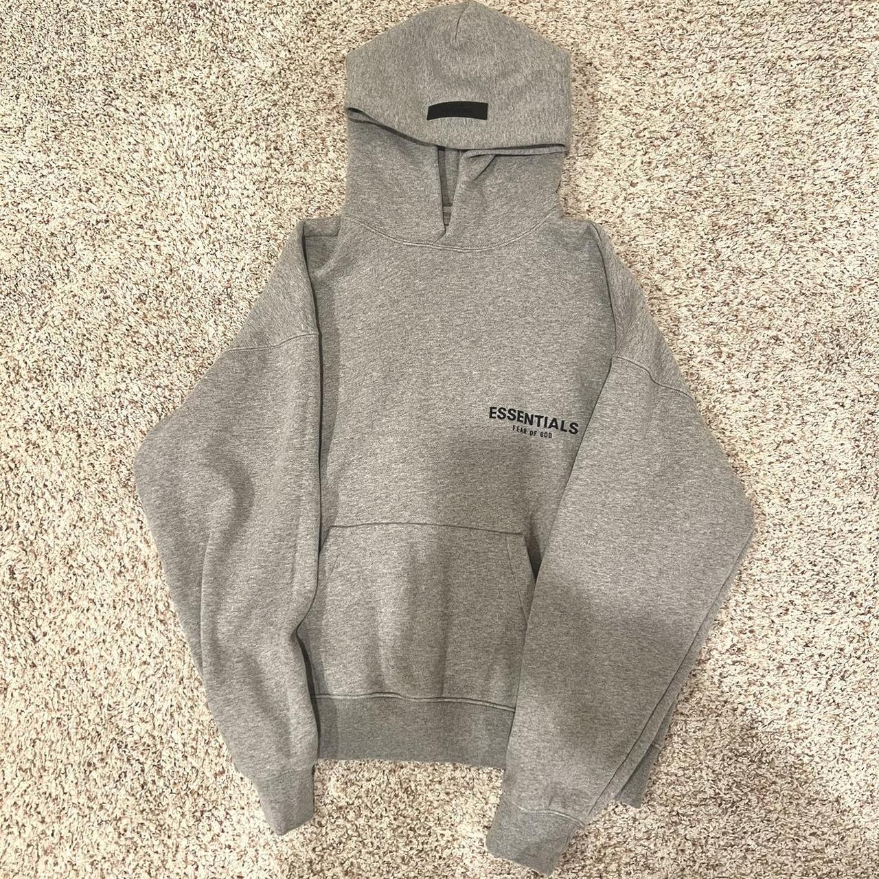 Fear of God Dark Oatmeal Essentials Hoodie Size... - Depop