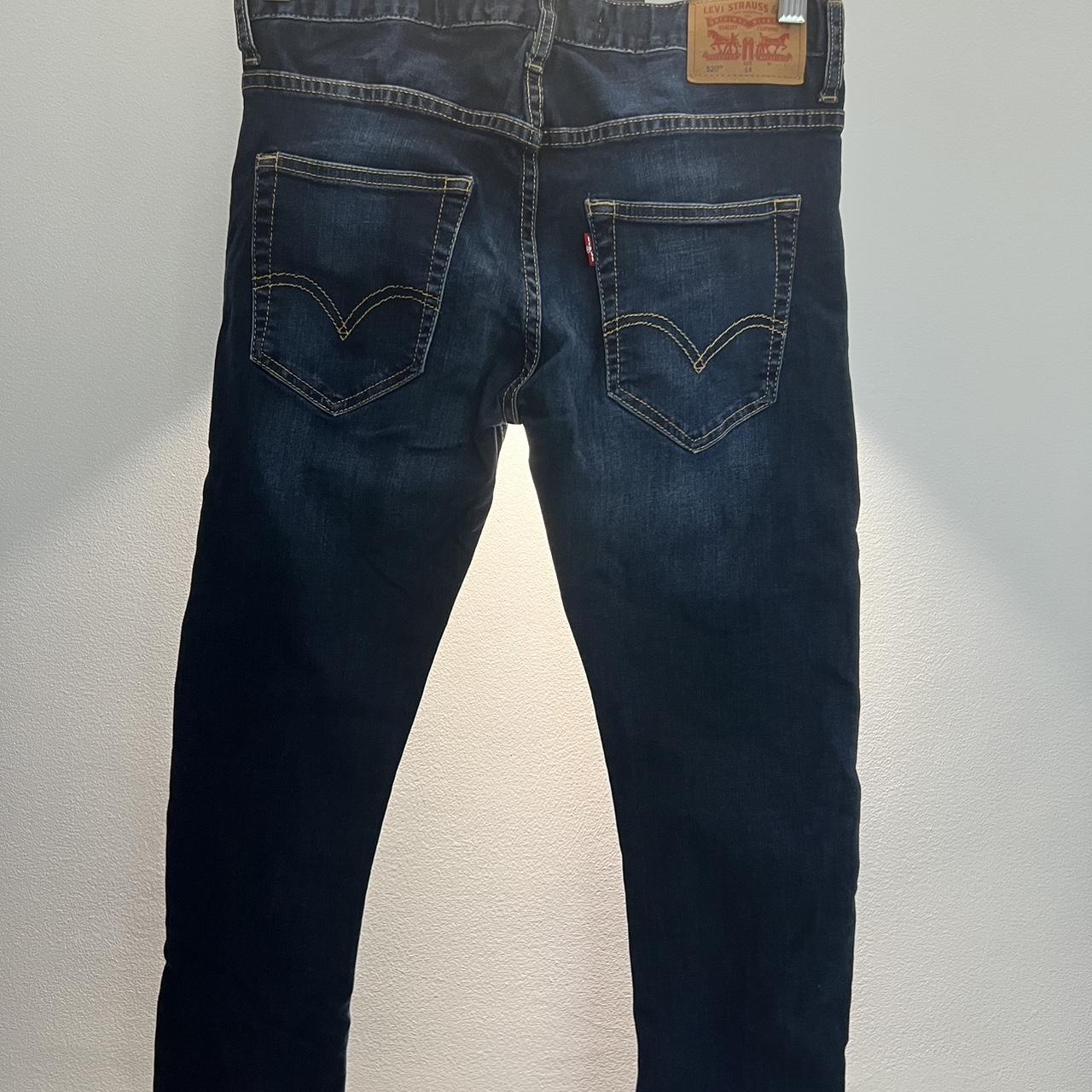 Kids’ Levi 520 taper fit jeans in dark blue denim in... - Depop