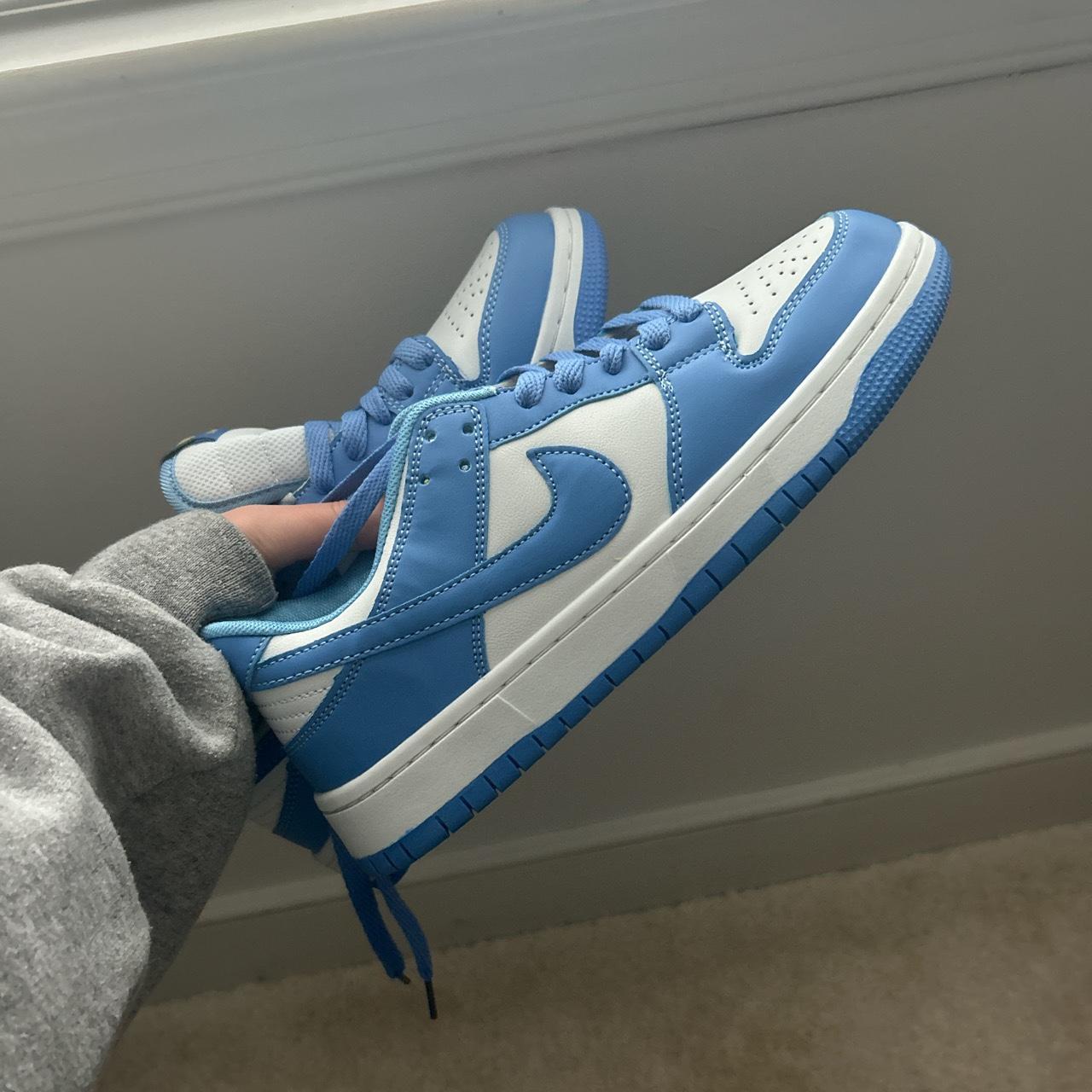 university blue Nike dunks, brand new- never worn,... - Depop