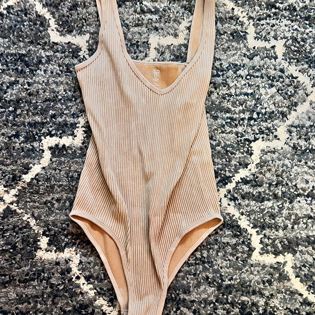 Super cute tan bodysuit Never worn Size M/L Message... - Depop