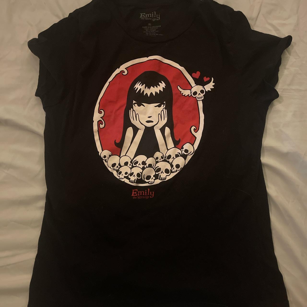 emily the strange womens top marked xl fits kinda... - Depop