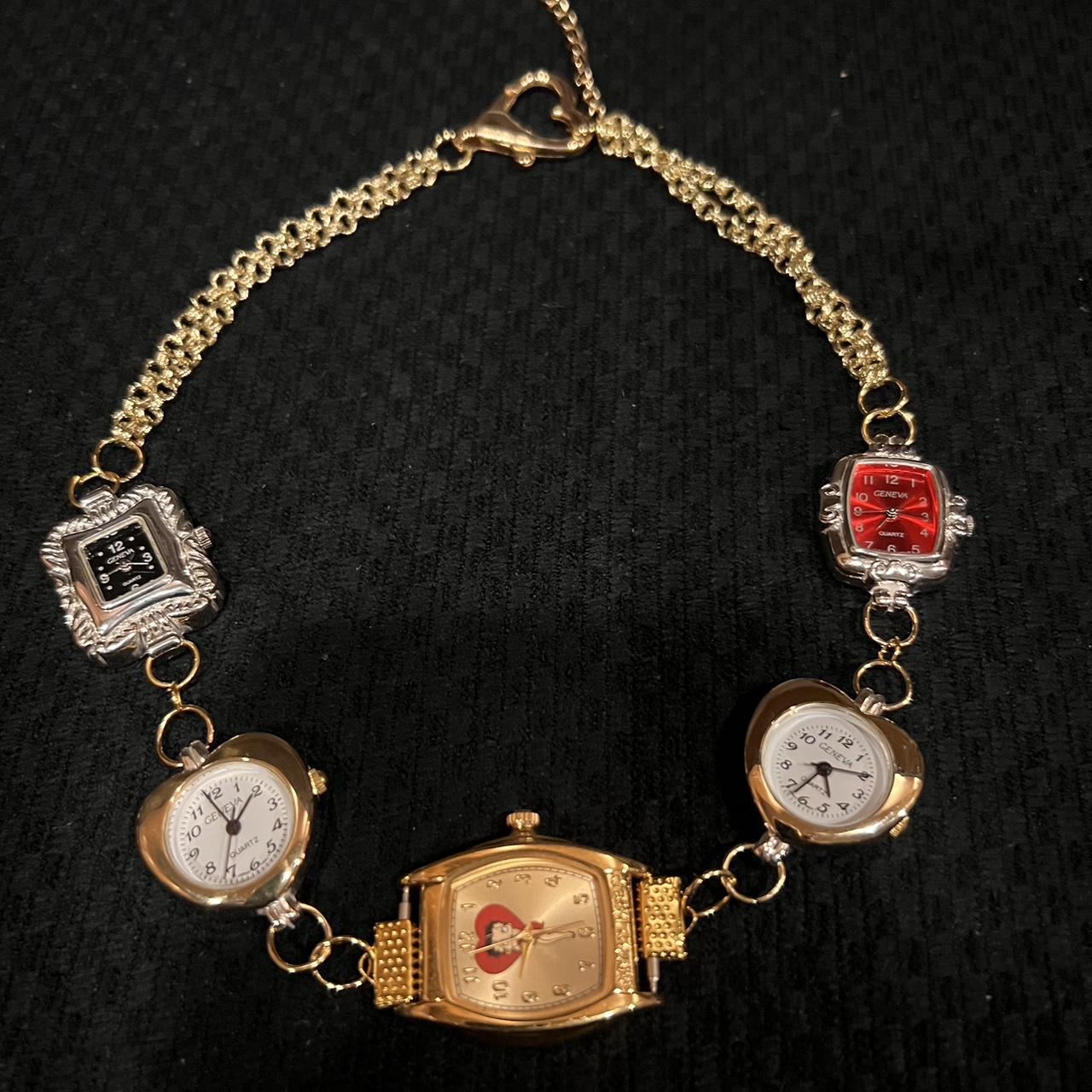 Hand made watch choker necklace. Center watch is... - Depop
