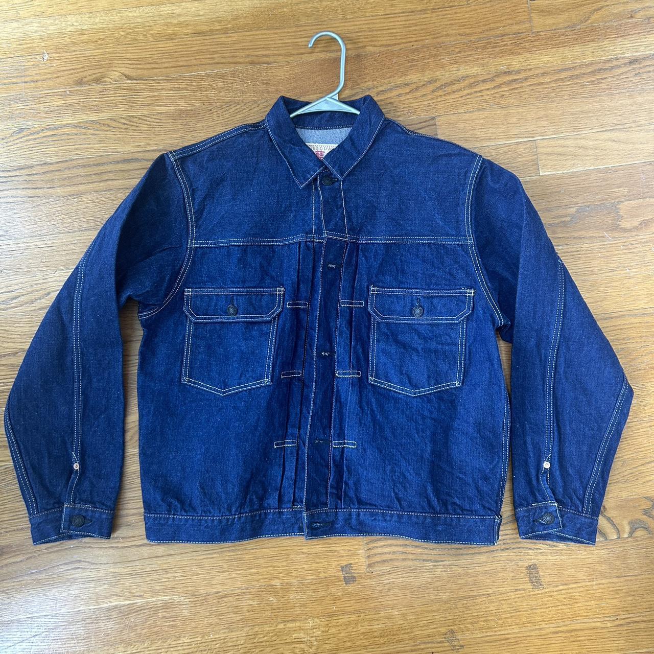 Blue Japanese selvedge denim type 2 jacket with a... | Depop