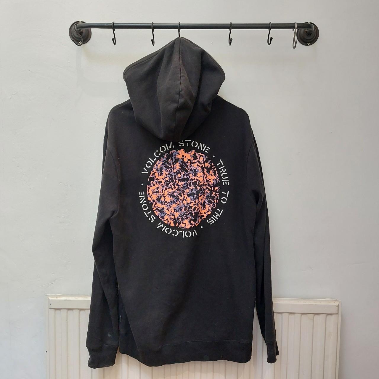 Volcom hoody with cool large printed pattern on the... - Depop