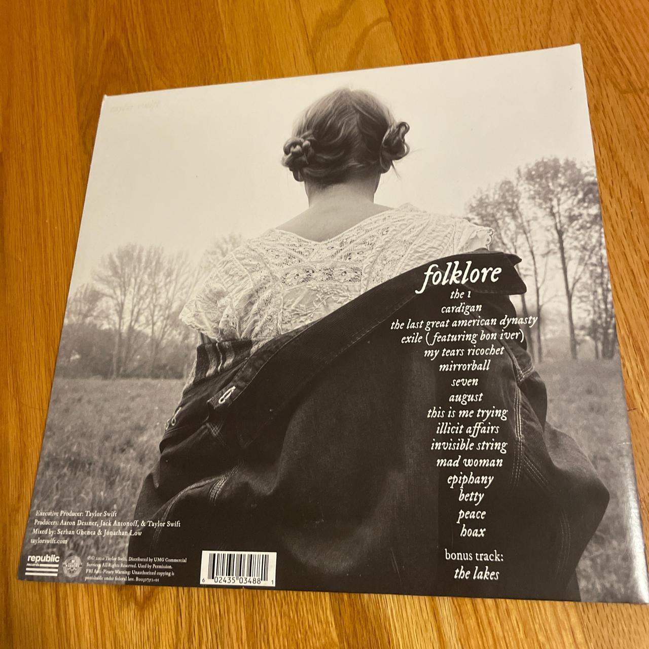 never used taylor swift folklore vinyl they sent... - Depop