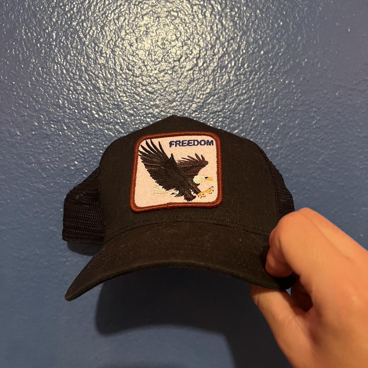 Freedom Eagle black and brown trucker hat #skater... - Depop