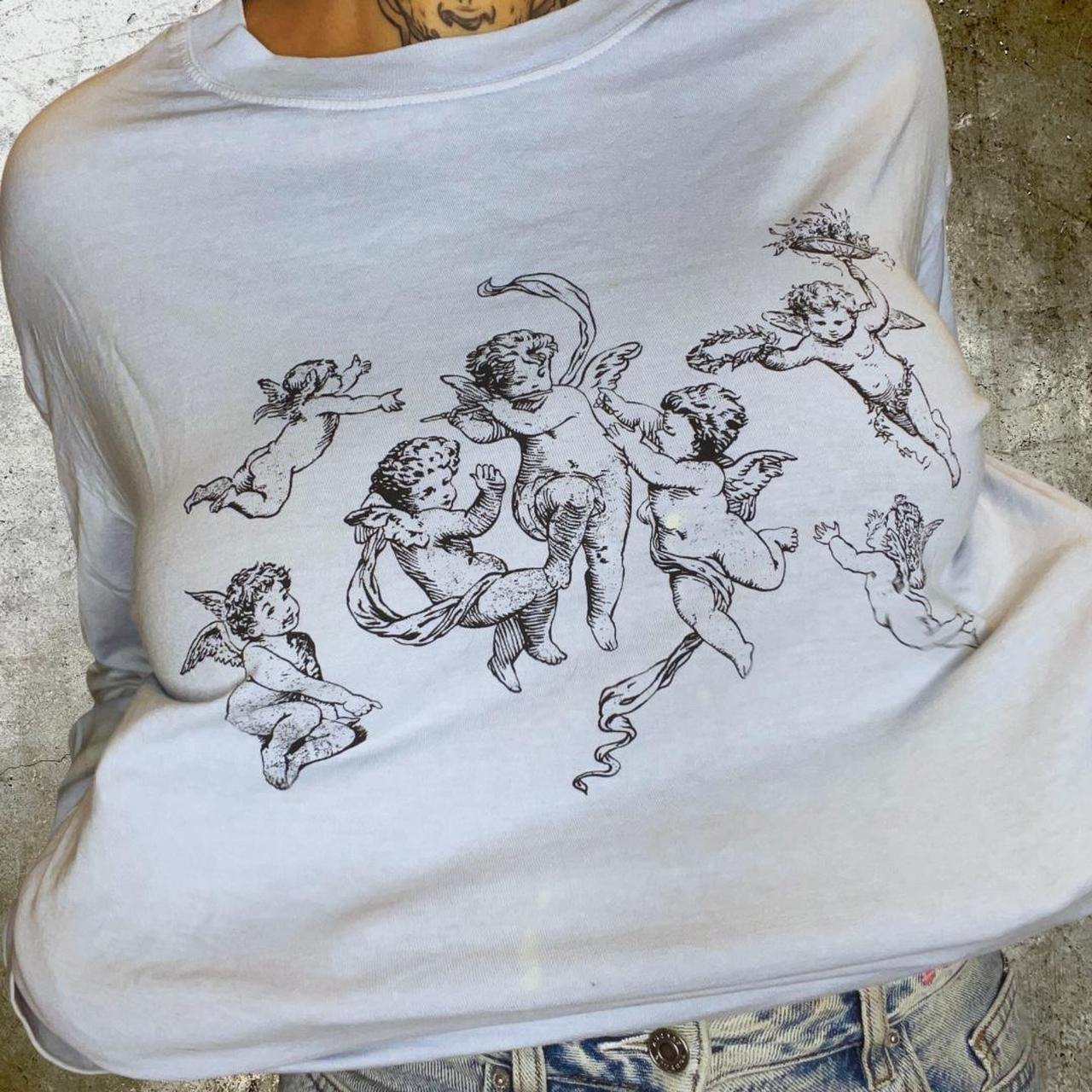 Forever 21 Women's Blue and Black Shirt | Depop