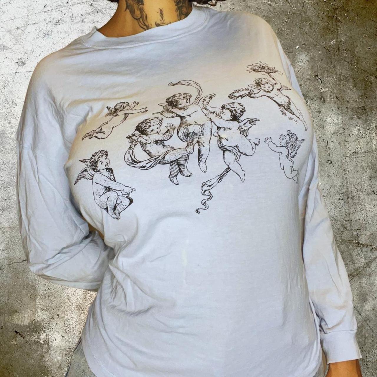 Forever 21 Women's Blue and Black Shirt | Depop