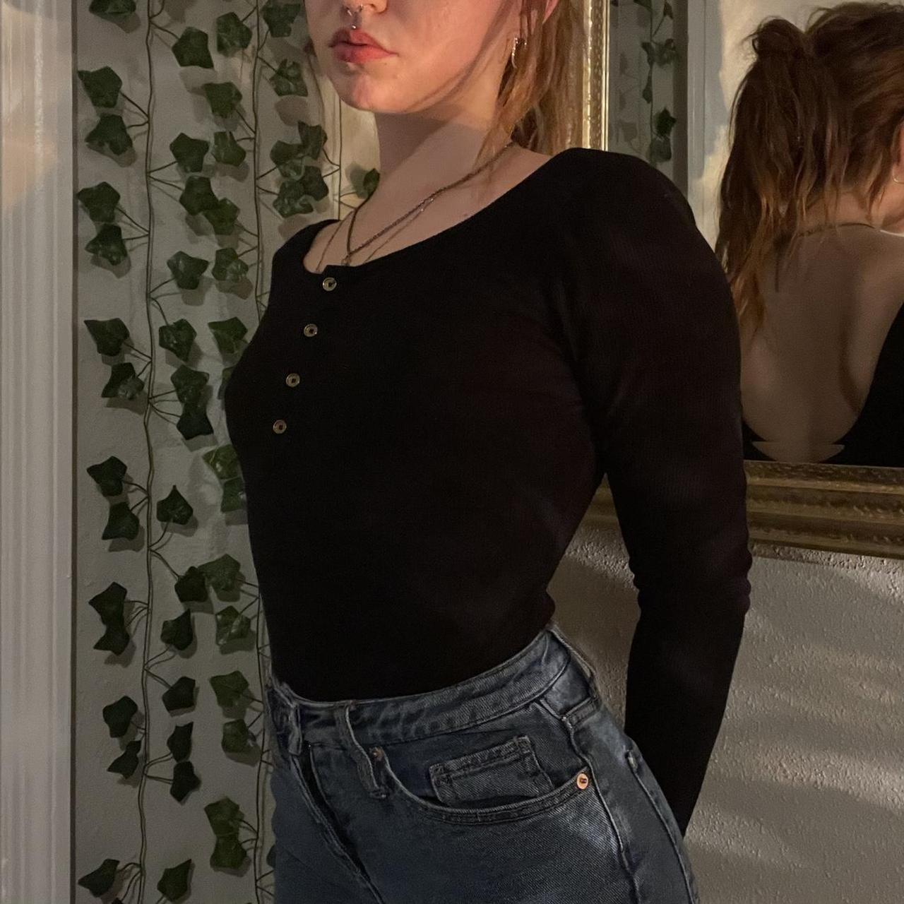 Black Backless Bodysuit ＊* (say that three... - Depop