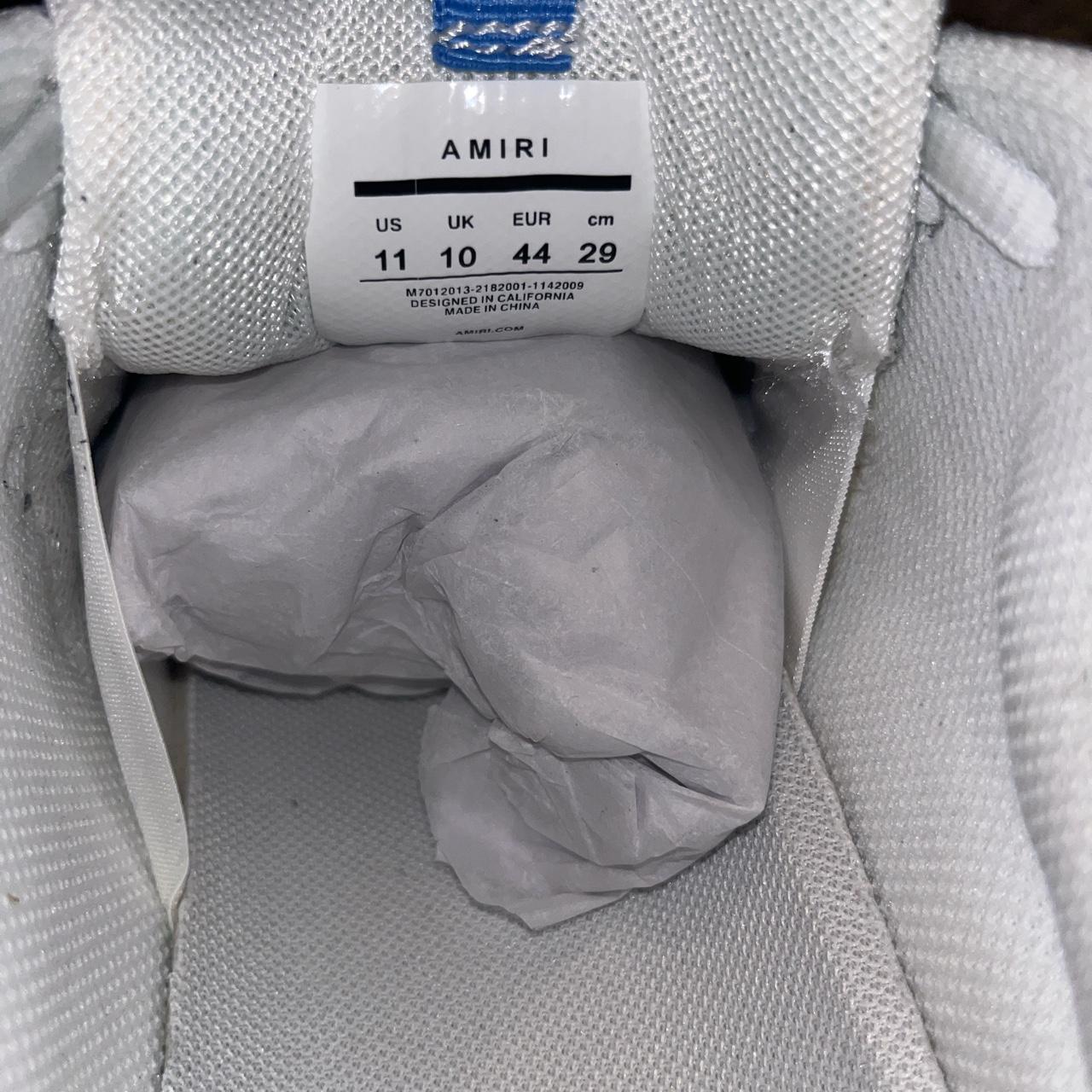 Amiri Bone Runners White and Blue - Depop