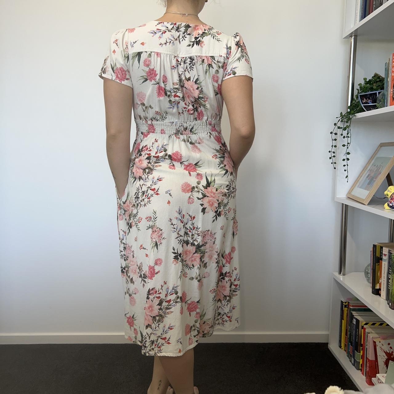 Dotti Floral Dress - Size 10 (could fit sizes... - Depop