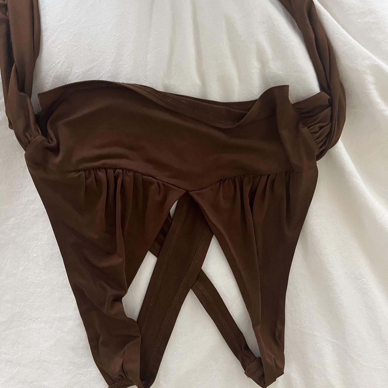 Sorry it’s upside down but adorable stretchy halter... - Depop