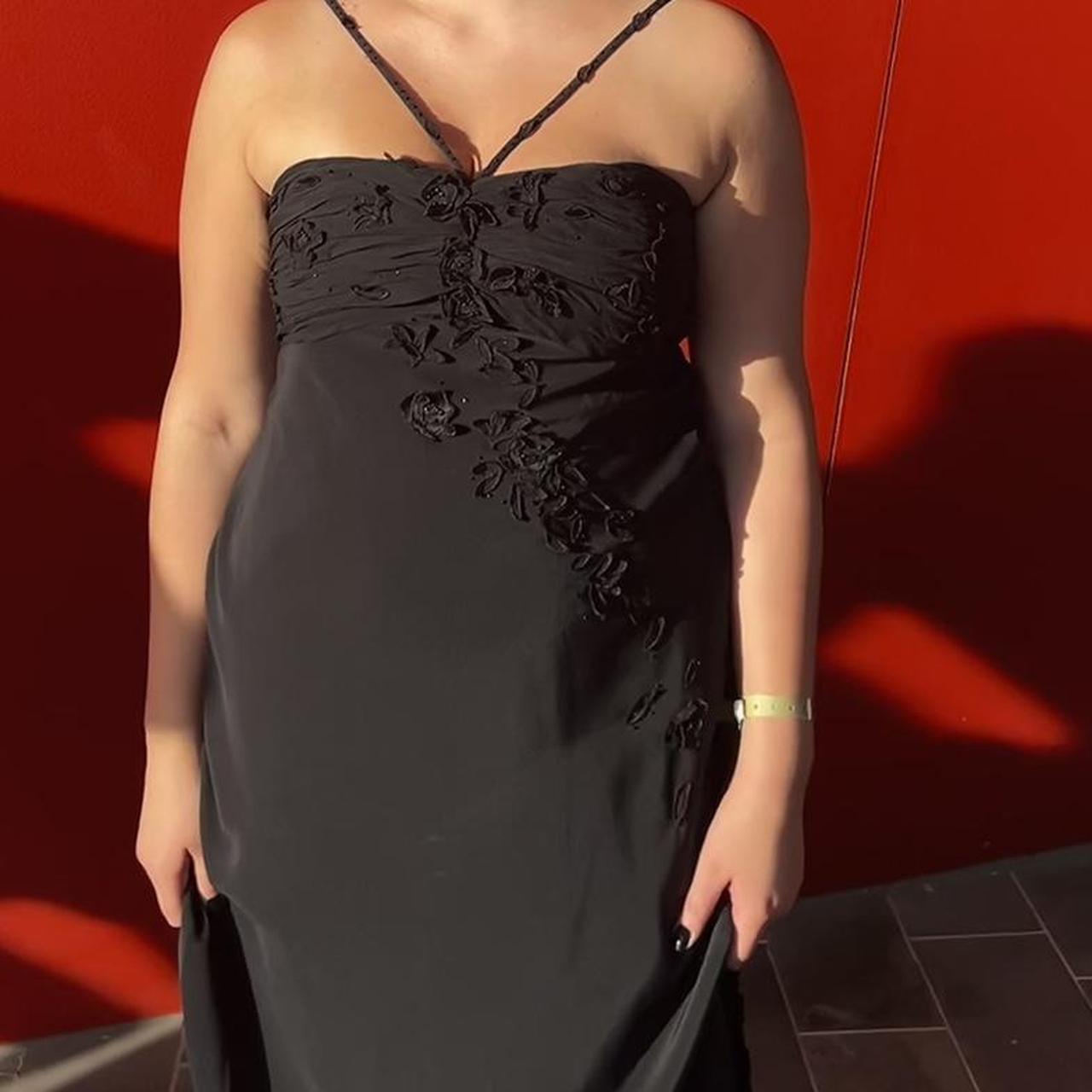 The sweetest black formal dress💋 Labelled as Size... - Depop