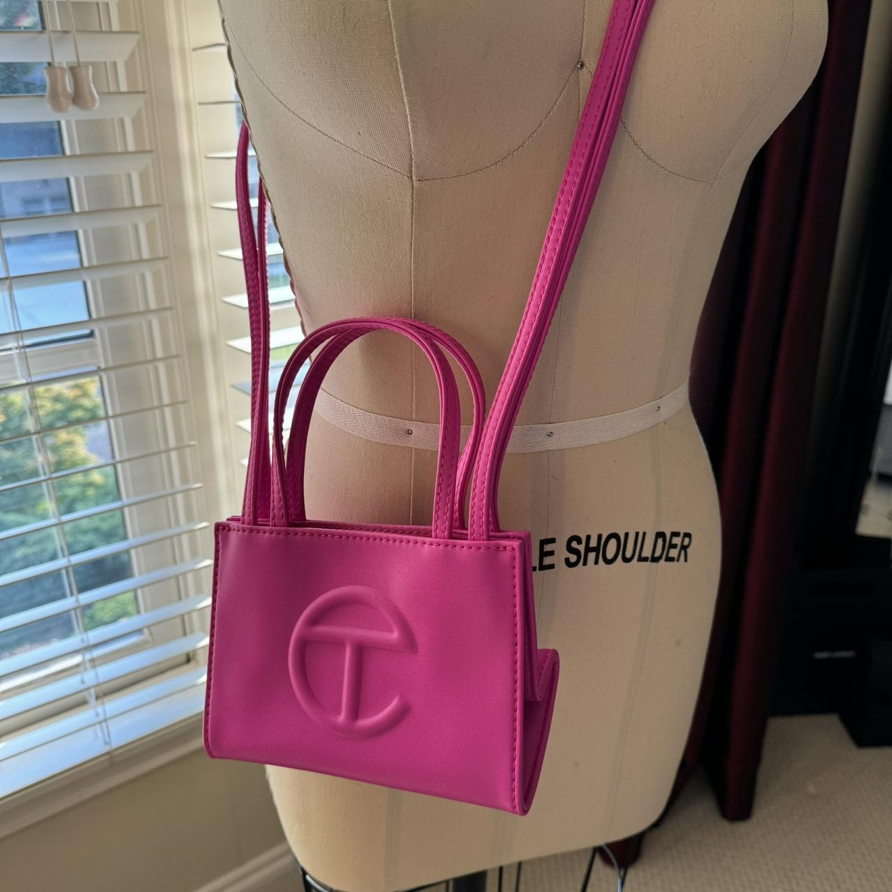 Small Hot Pink Telfar. Barely worn. 💋 💋 💋 #Telfar... - Depop