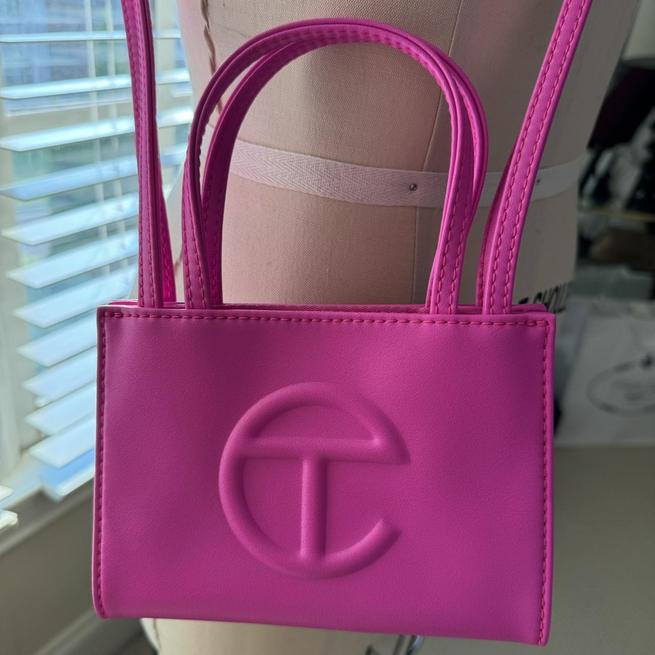 Small Hot Pink Telfar. Barely worn. 💋 💋 💋 #Telfar... - Depop